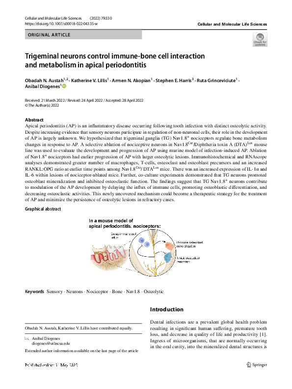 (PDF) Trigeminal neurons control immune-bone cell interaction and ...