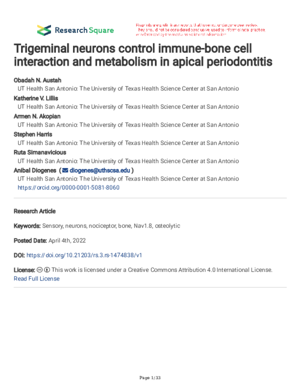 (PDF) Trigeminal neurons control immune-bone cell interaction and ...