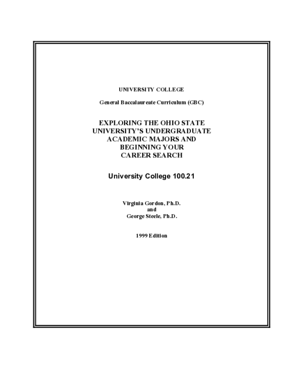 (PDF) EXPLORING THE OHIO STATE UNIVERSITY’S UNDERGRADUATE ACADEMIC ...