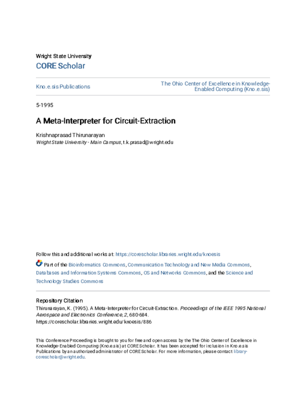 (PDF) A meta-interpreter for circuit-extraction