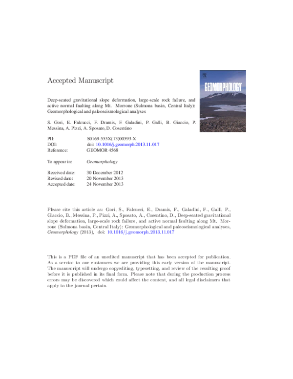(PDF) Deep-seated gravitational slope deformation, large-scale rock ...