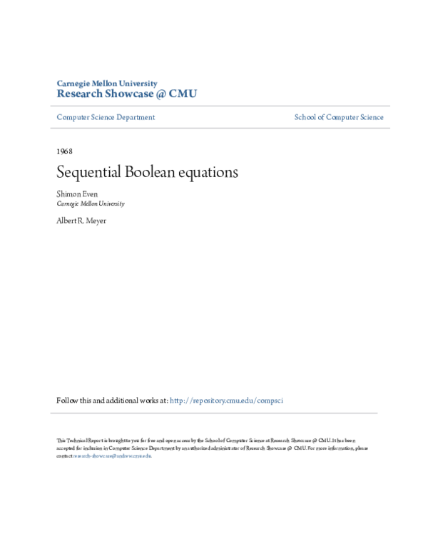 (PDF) Sequential Boolean Equations