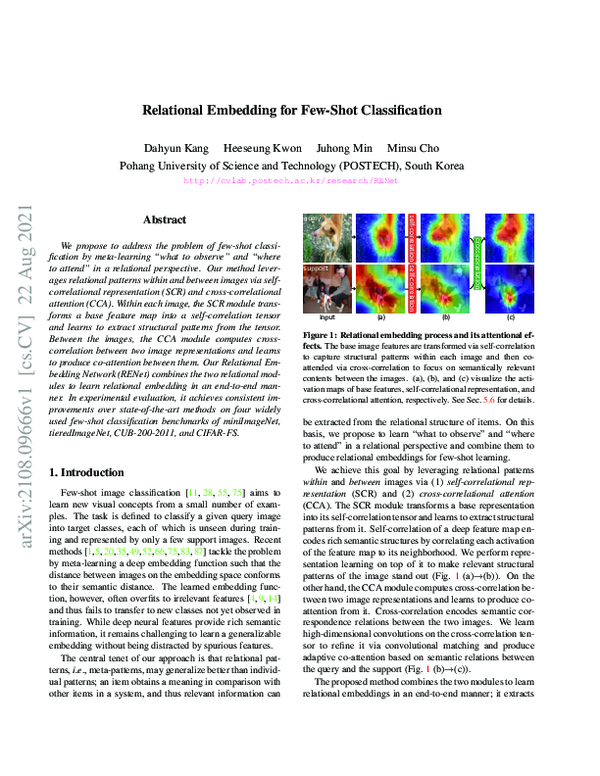 (PDF) Relational Embedding for Few-Shot Classification