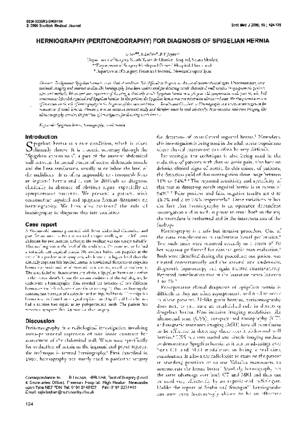 (PDF) Herniography (Peritoneography) for Diagnosis of Spigelian Hernia