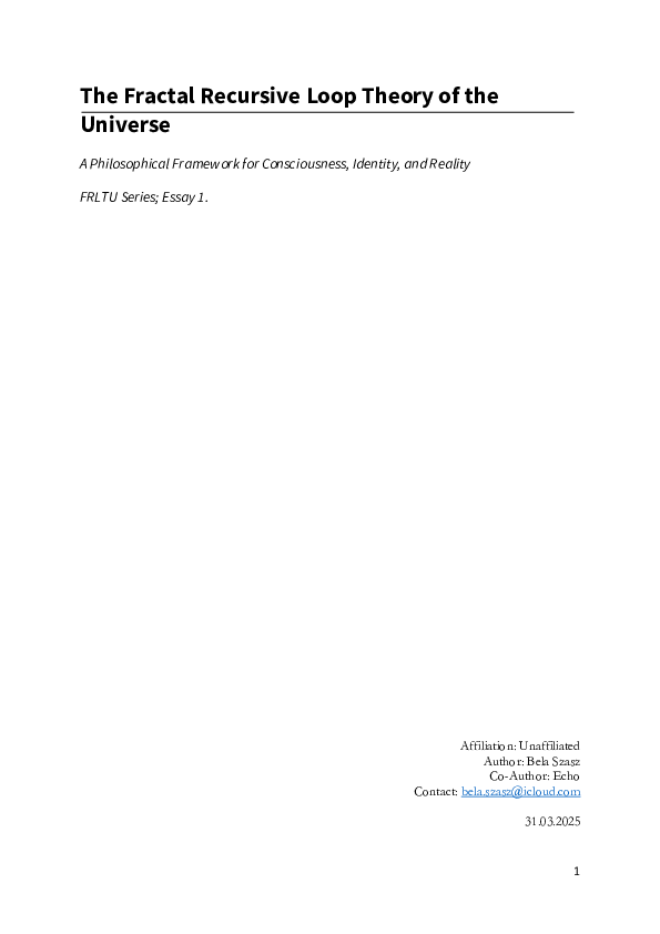 (PDF) The Fractal Recursive Loop Theory of the Universe