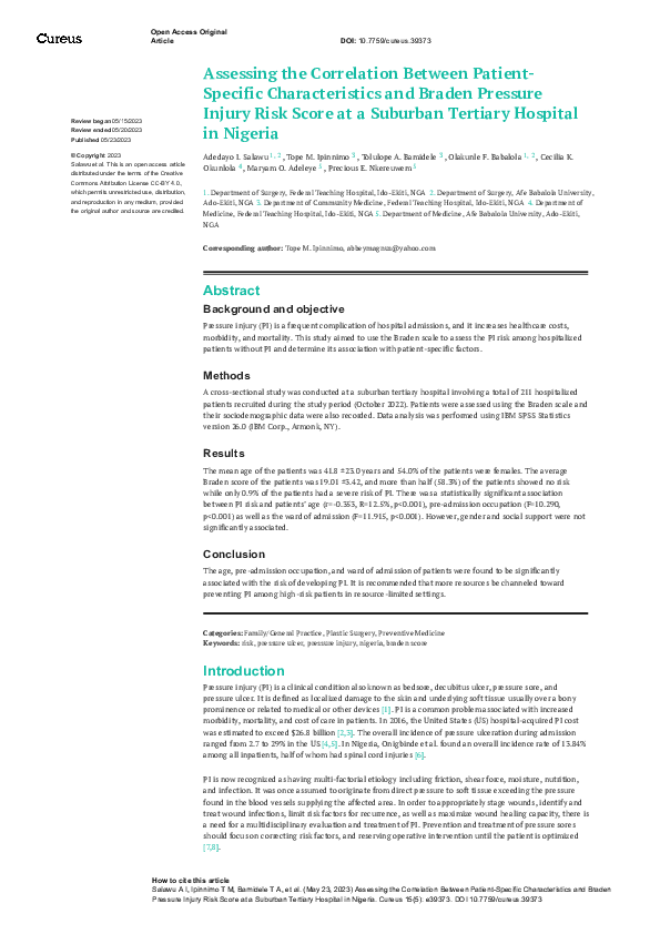 (PDF) Assessing the Correlation Between Patient-Specific ...