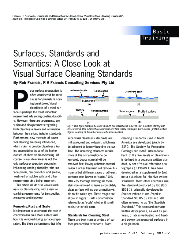 (PDF) A Close Look at Visual Surface Cleaning Standards