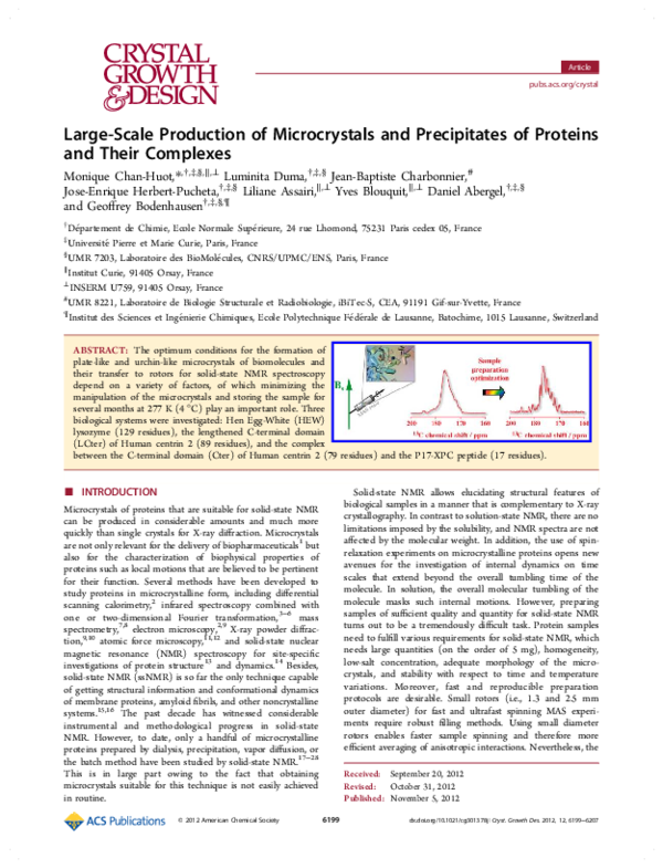 (PDF) Large-Scale Production of Microcrystals and Precipitates of ...