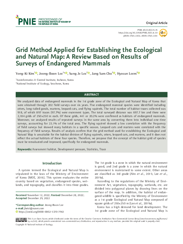 (PDF) Grid Method Applied for Establishing the Ecological and Natural ...