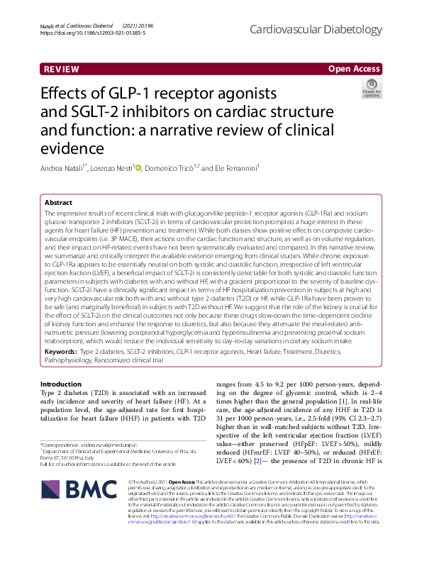 (PDF) Effects of GLP-1 receptor agonists and SGLT-2 inhibitors on ...
