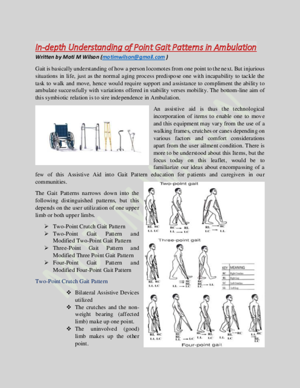 (PDF) In-depth Understanding of Point Gait Patterns In Ambulation