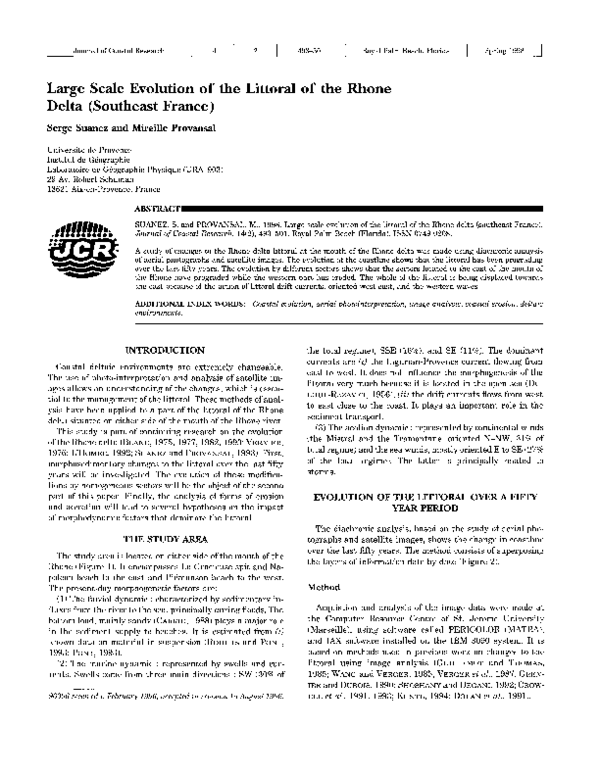 (PDF) Large Scale Evolution of the Littoral of the Rhone Delta ...