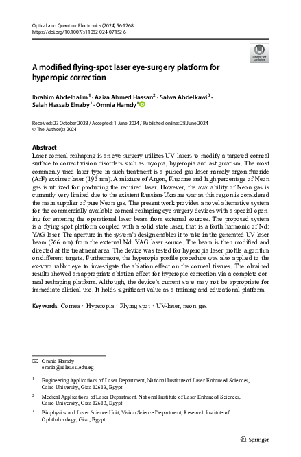 (PDF) A modified flying-spot laser eye-surgery platform for hyperopic ...