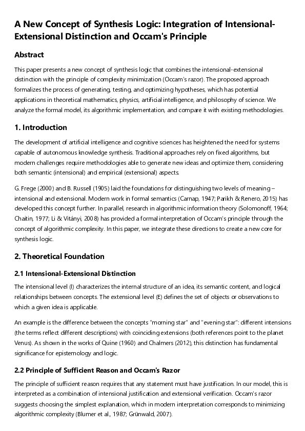 (PDF) A New Concept of Synthesis Logic: Integration of Intensional ...