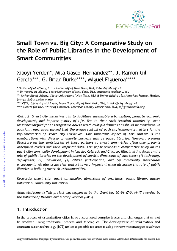 (PDF) Small Town vs. Big City: A Comparative Study on the Role of ...
