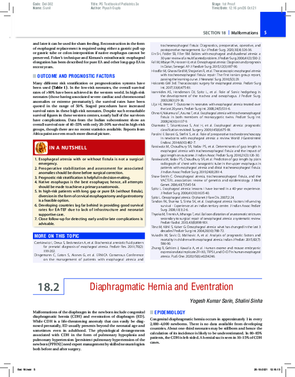 (PDF) Diaphragmatic Hernia and Eventration