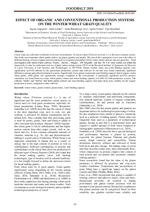 (PDF) EFFECT OF ORGANIC AND CONVENTIONAL PRODUCTION SYSTEMS ON THE ...