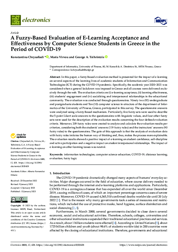 (PDF) A Fuzzy-Based Evaluation of E-Learning Acceptance and Effectiveness by Computer Science ...