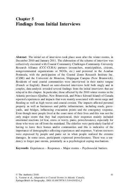 (PDF) Findings from Initial Interviews