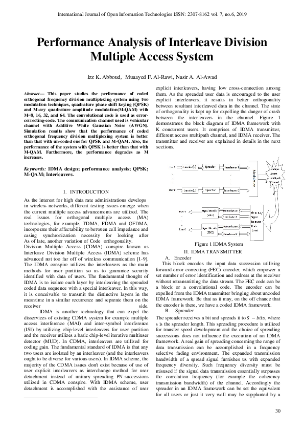 (PDF) Performance Analysis of Interleave Division Multiple Access System