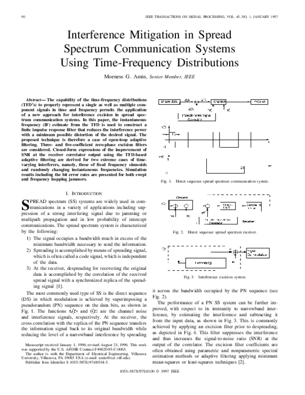 (PDF) Interference mitigation in spread spectrum communication systems ...