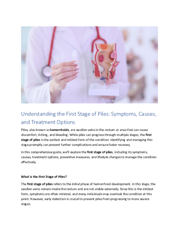 (PDF) Understanding the First Stage of Piles: Symptoms, Causes, and ...