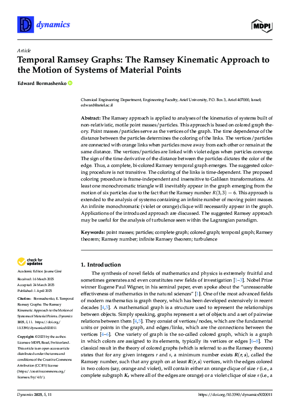 (PDF) Temporal Ramsey Graphs: The Ramsey Kinematic Approach to the ...