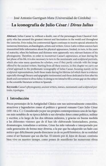 (PDF) La iconografía de Julio César / Divus Iulius