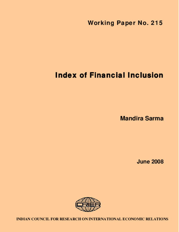 (PDF) Index of financial inclusion