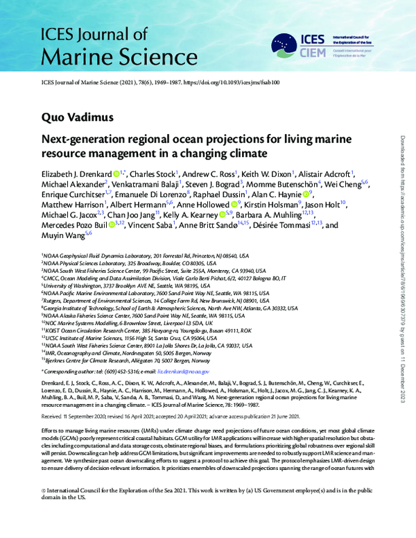 (PDF) Next-generation regional ocean projections for living marine ...
