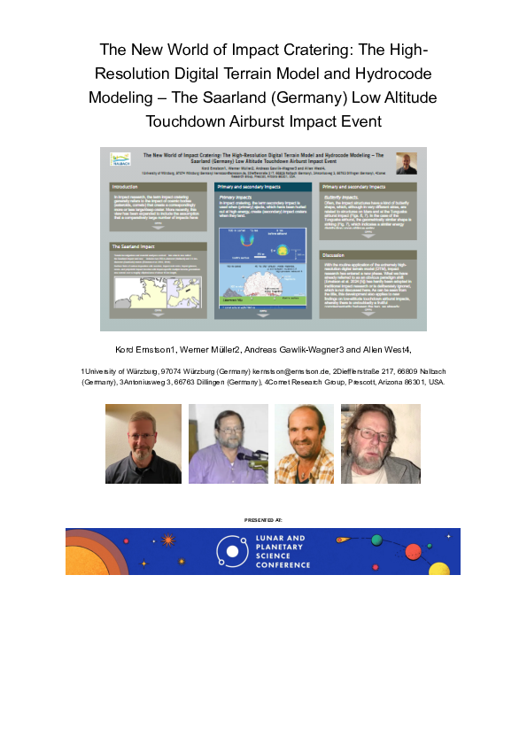 (PDF) The New World of Impact Cratering: The High-Resolution Digital ...