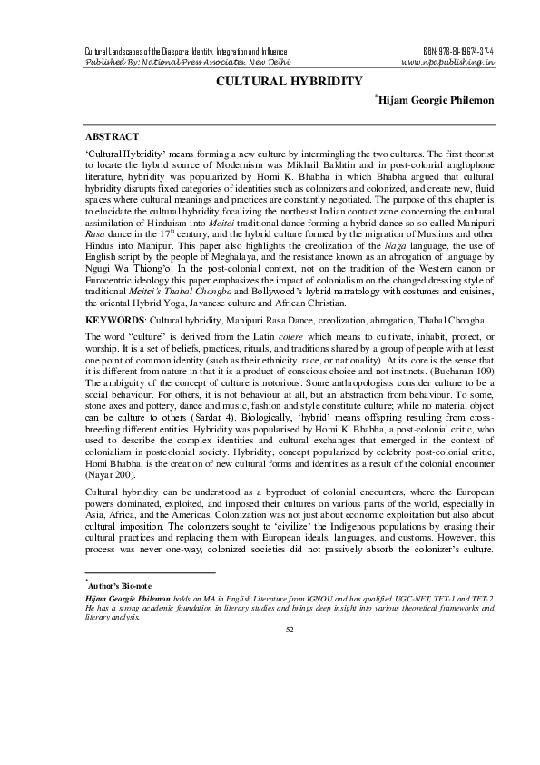 (PDF) CULTURAL HYBRIDITY