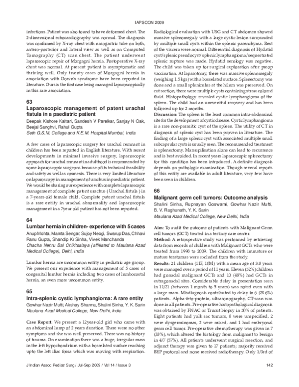 (PDF) Intra-splenic cystic lymphangioma: A rare entity