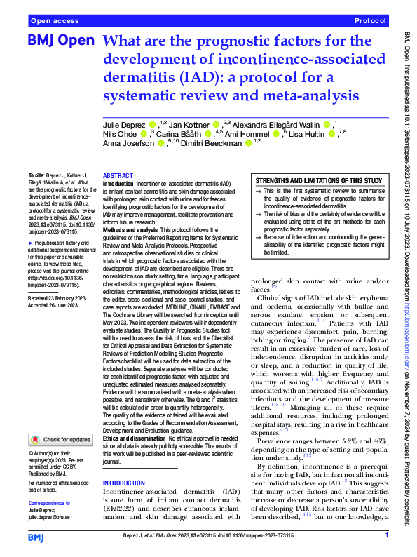 (PDF) What are the prognostic factors for the development of ...