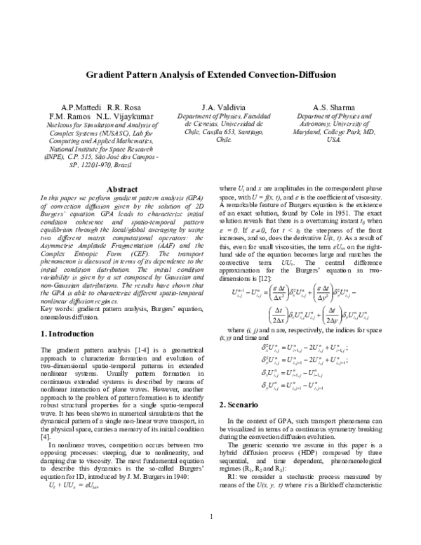 (PDF) Gradient pattern analysis of extended convection–diffusion