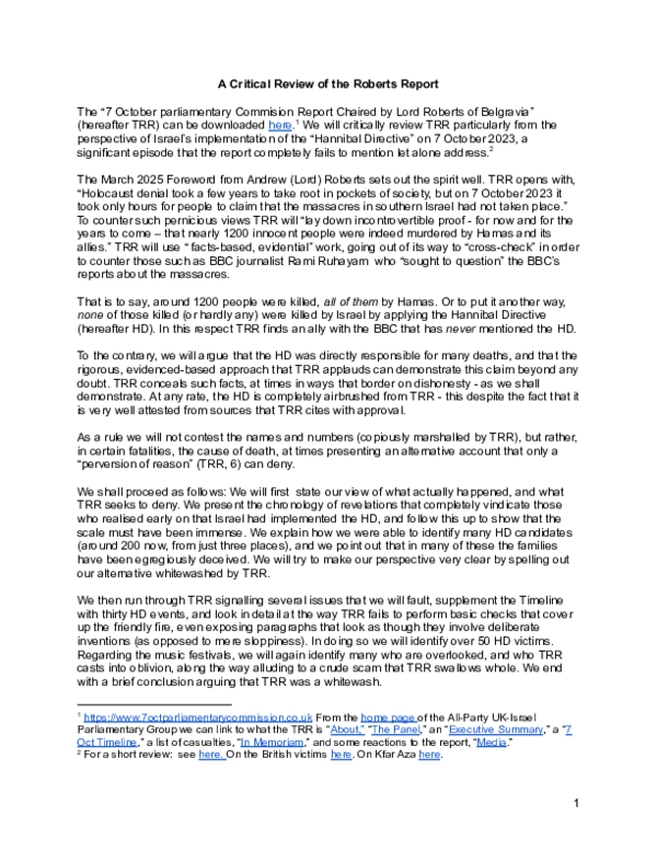 (PDF) A Critical Review of the Roberts Report