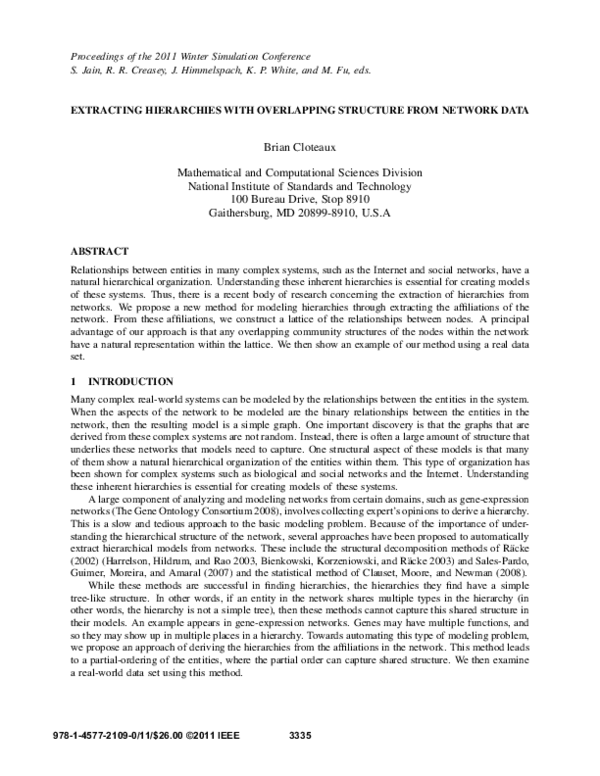 (PDF) Extracting hierarchies with overlapping structure from network data