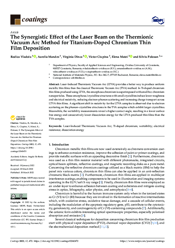 (PDF) The Synergistic Effect of the Laser Beam on the Thermionic Vacuum ...