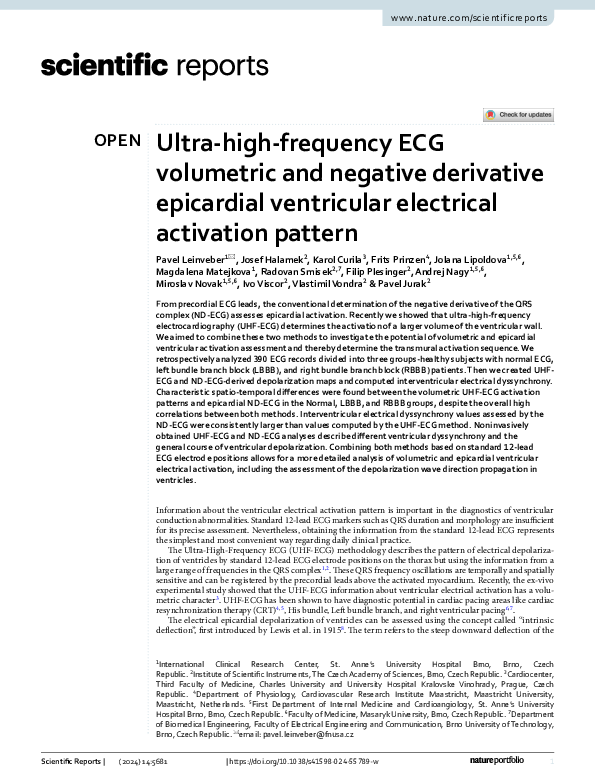(PDF) Ultra-high-frequency ECG volumetric and negative derivative ...