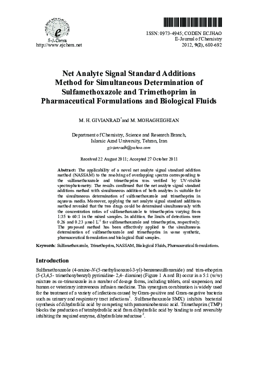 (PDF) Net Analyte Signal Standard Additions Method for Simultaneous ...
