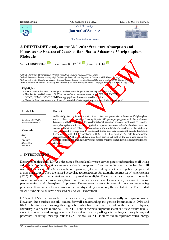 (PDF) A DFT/TD-DFT study on the Molecular Structure Absorption and ...