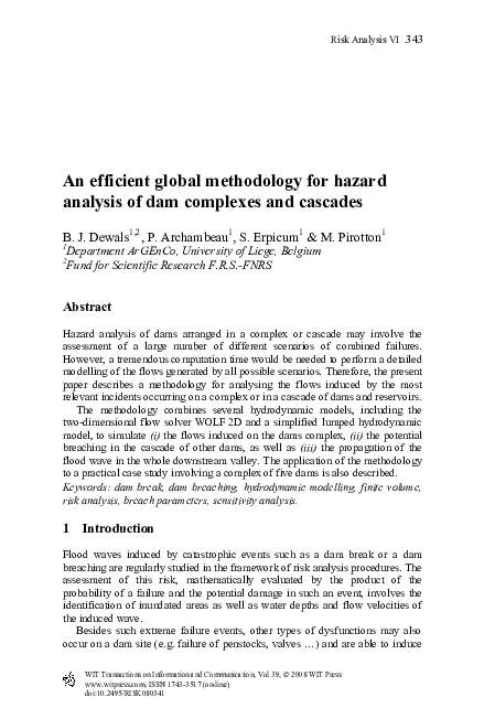 (PDF) An efficient global methodology for hazard analysis of dam ...