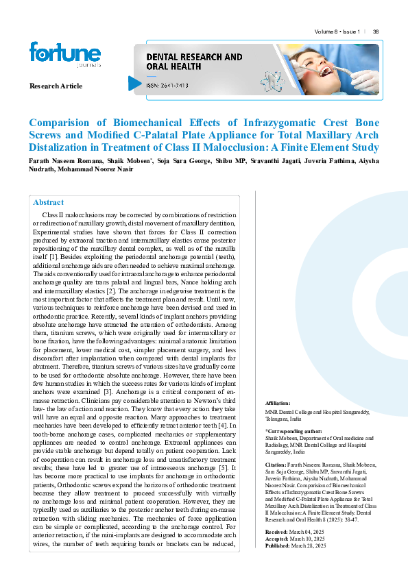 (PDF) Comparision of Biomechanical Effects of Infrazygomatic Crest Bone ...