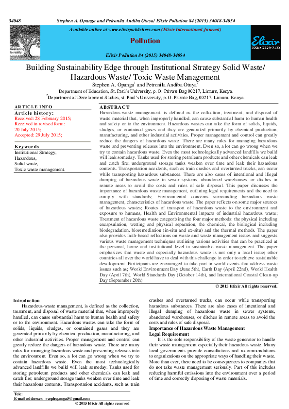 (PDF) Building Sustainability Edge through Institutional Strategy Solid ...