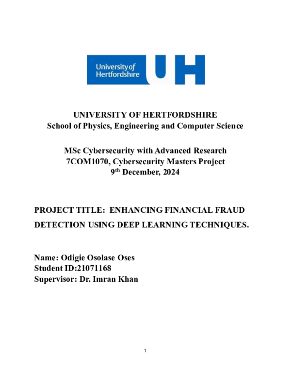 (PDF) Enhancing Financial Fraud Detection Using Deep Learning Techniques
