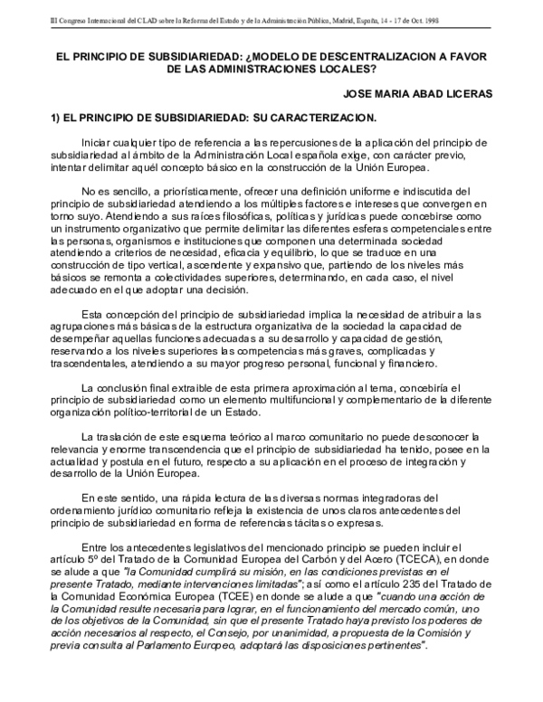 (PDF) El principio de subsidiariedad
