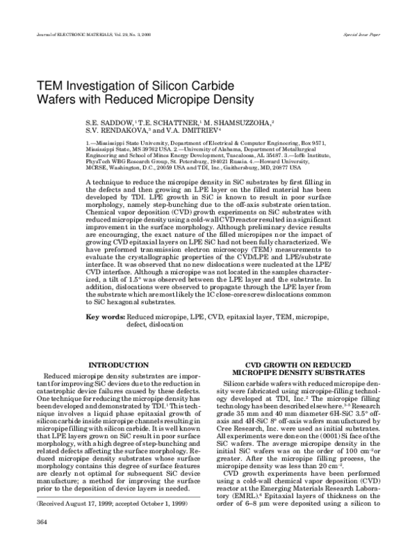 (PDF) TEM investigation of silicon carbide wafers with reduced ...