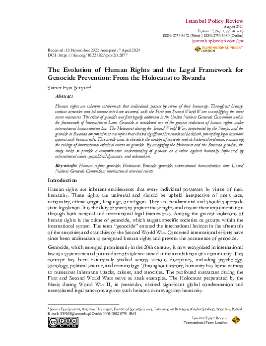 (PDF) The Evolution of Human Rights and the Legal Framework for ...