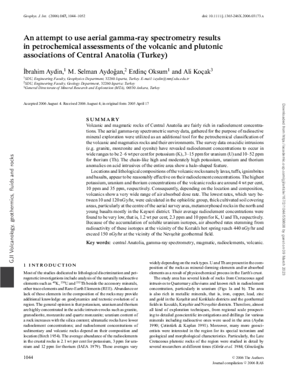 (PDF) An attempt to use aerial gamma-ray spectrometry results in ...