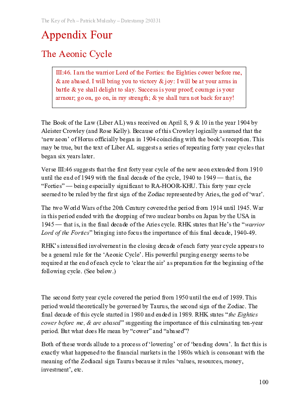 (PDF) The Aeonic Cycle